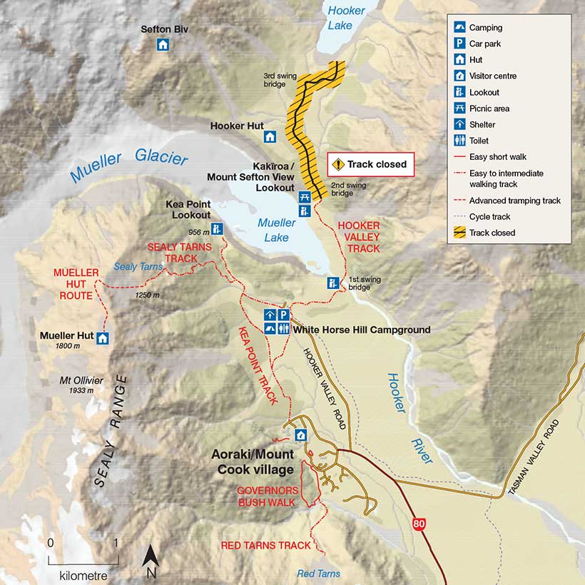 Hooker Valley Track reopens lower section amid bridge construction ...